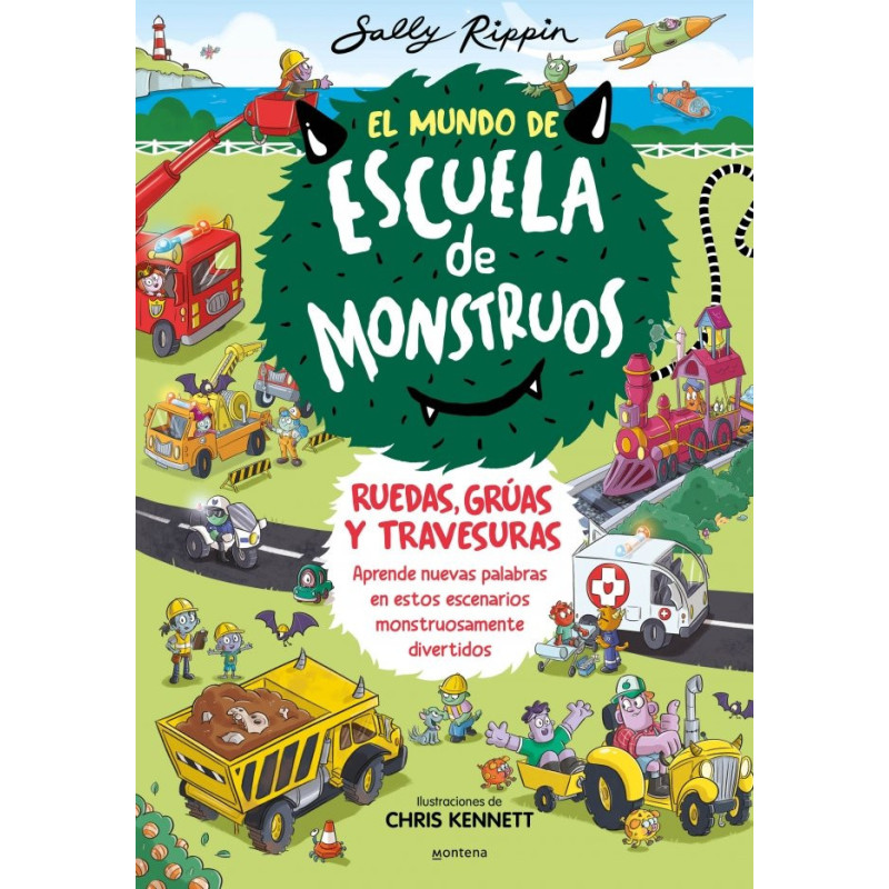 El mundo de escuela de monstruos. ruedas, vias y travesuras